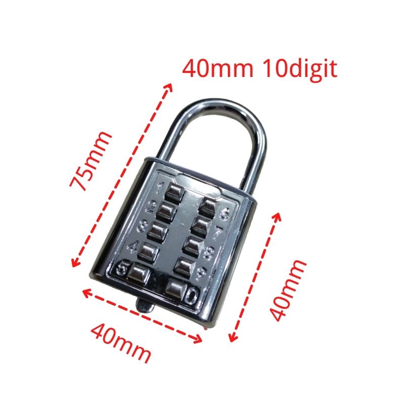 Combination Padlock 35MM 8 digit / 10 digit 40mm preset password ...