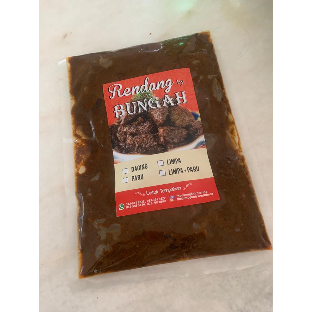 Rendang Daging Frozen by Bungah (1kg) | Shopee Malaysia