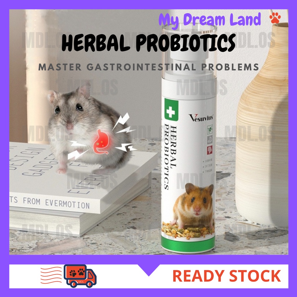 LOCAL DELIVERY- SMALL PET HAMSTER HERBAL PROBIOTICS STOMACH SUPPLEMENT ...