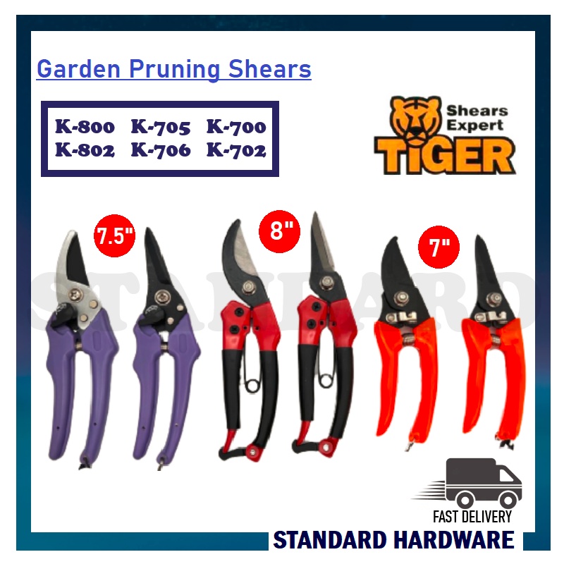 Tiger Garden Pruning Shears / Gunting Pemangkasan Taman (K-700 / K-702 ...