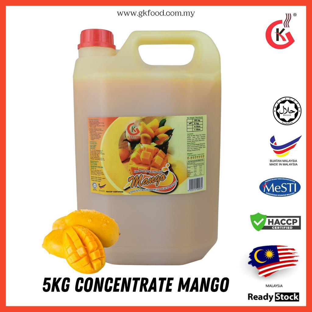 G&K 1:8 Concentrate Mango Juice 5kg(4L) | Jus Mangga Pekat Halal | air ...