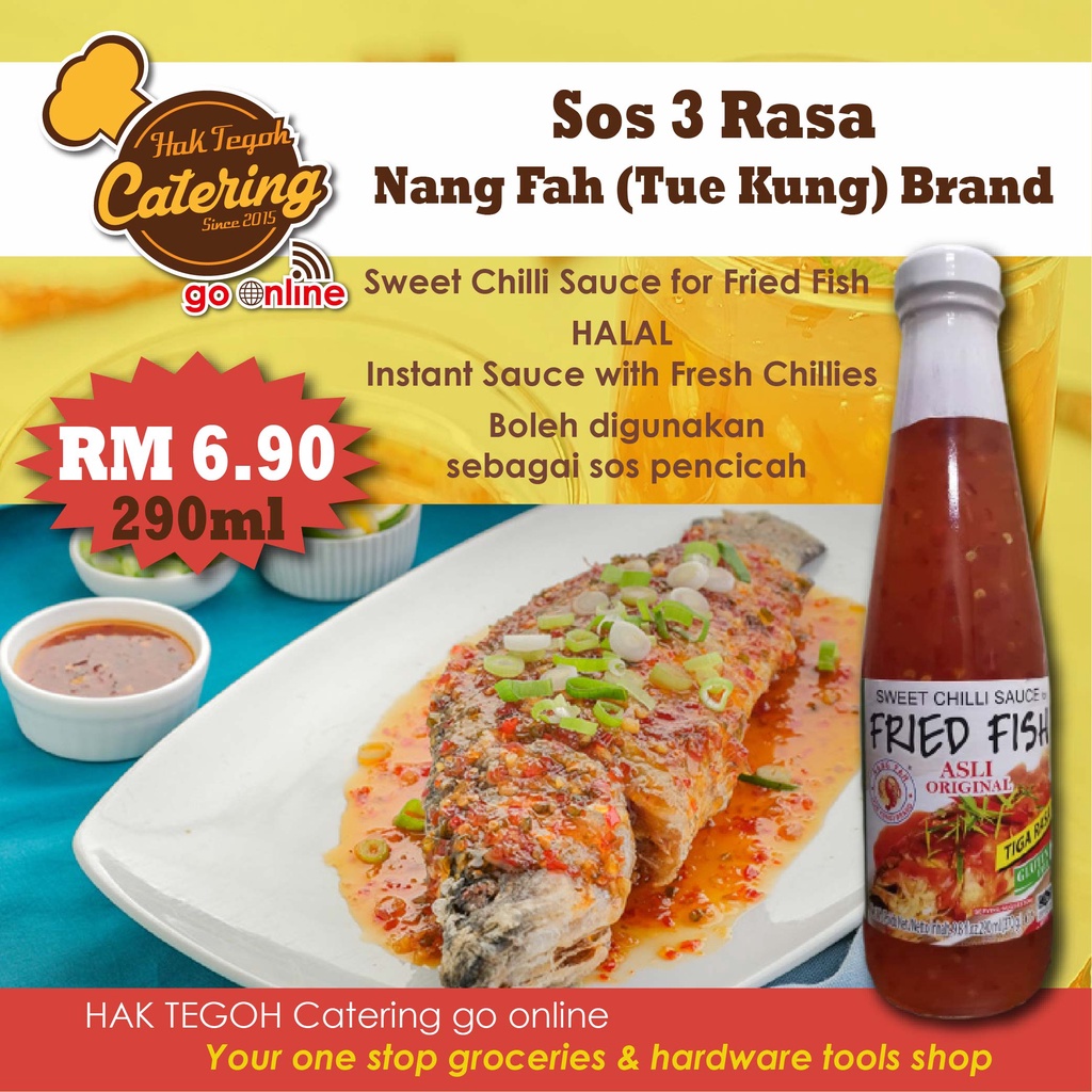 Sos 3 Rasa 290ml (Instant Sweet Chilli Sauce) Halal, Senang digunakan ...