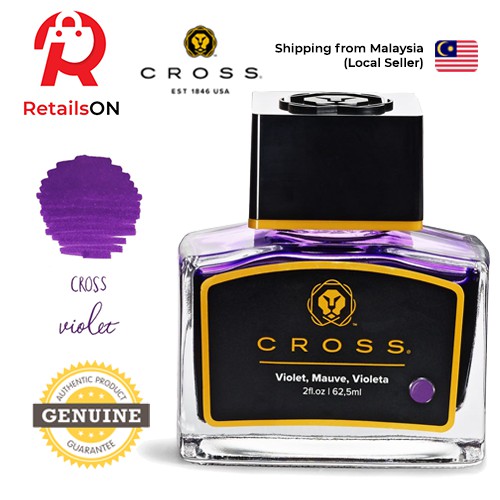 CROSS Refill Fountain Pen 62.5ml Ink Bottle - Violet / Fountain Pen Ink ...
