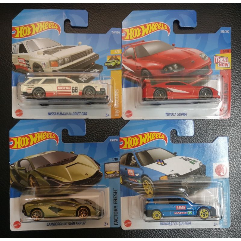 Hot Wheels Short Card Civic Custom Supra Red Maxima Drift Lamborghini ...