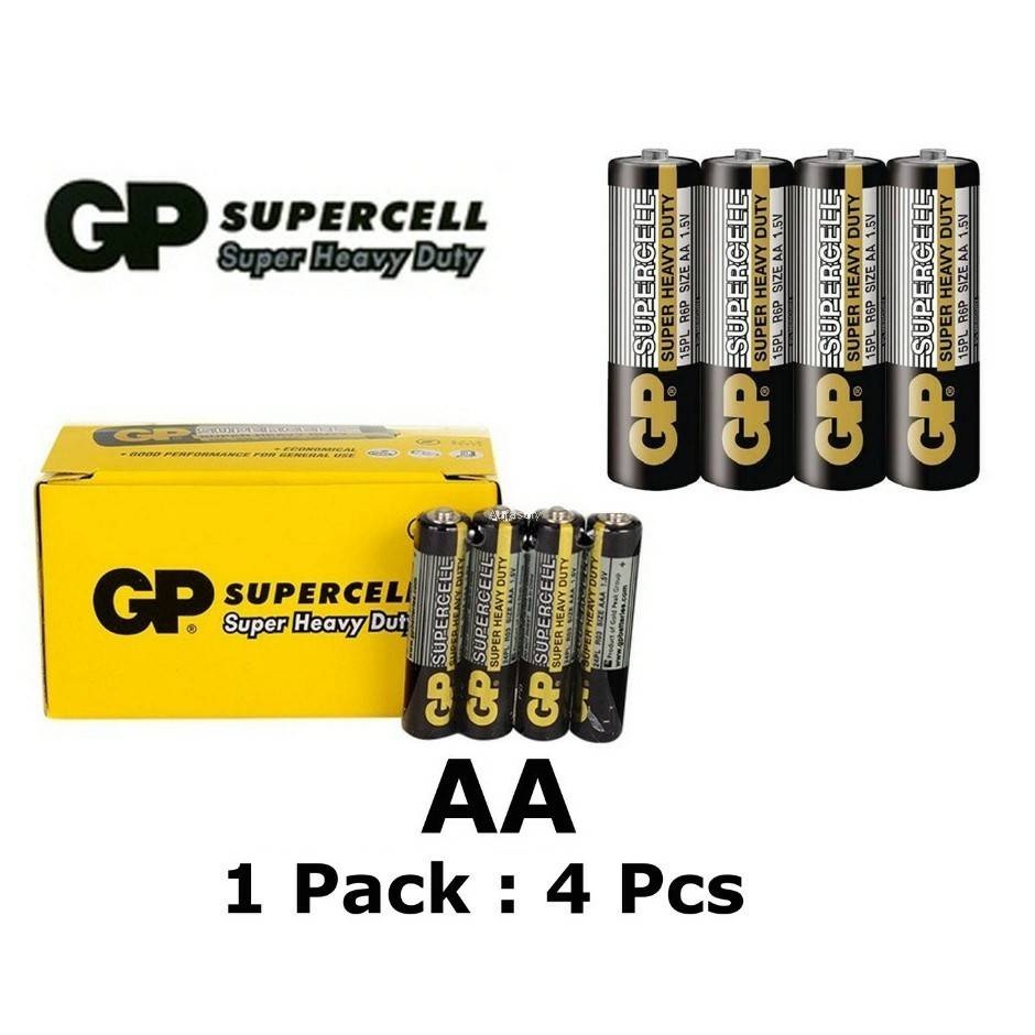 GP Supercell Super Heavy Duty AAA Battery 1.5V (4 pcs / Pack) | Shopee ...