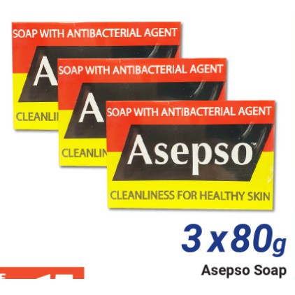 Asepso The Antiseptic Soap 80g( 1 soap or 3 soap) | Shopee Malaysia
