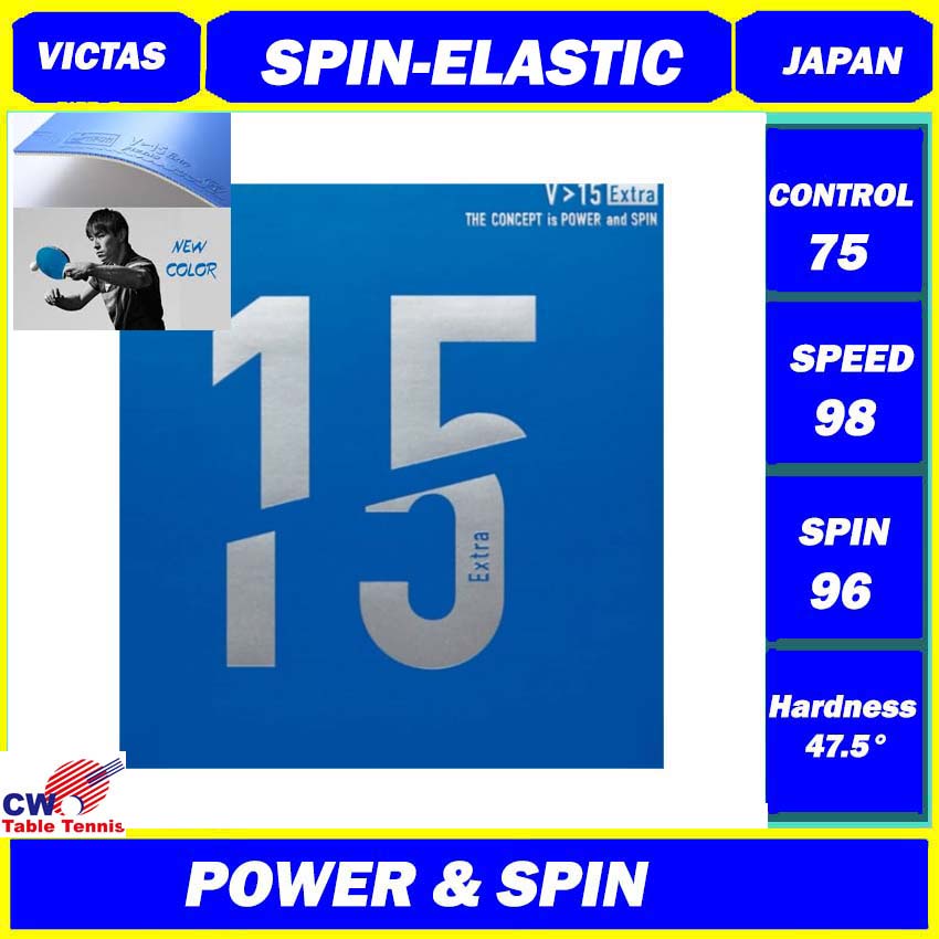 VICTAS V15 EXTRA Power & Spin Table Tennis Rubber Ping Pong Rubber (READY STOCK) | Shopee Malaysia