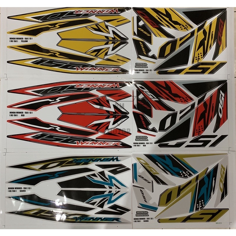 Honda rs150 body sticker winner(13) | Shopee Malaysia