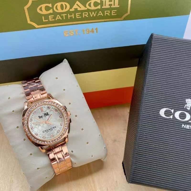 🔥READY STOCK🔥luxury Coach Women Watch Set With coach Box, Paper Bag ...