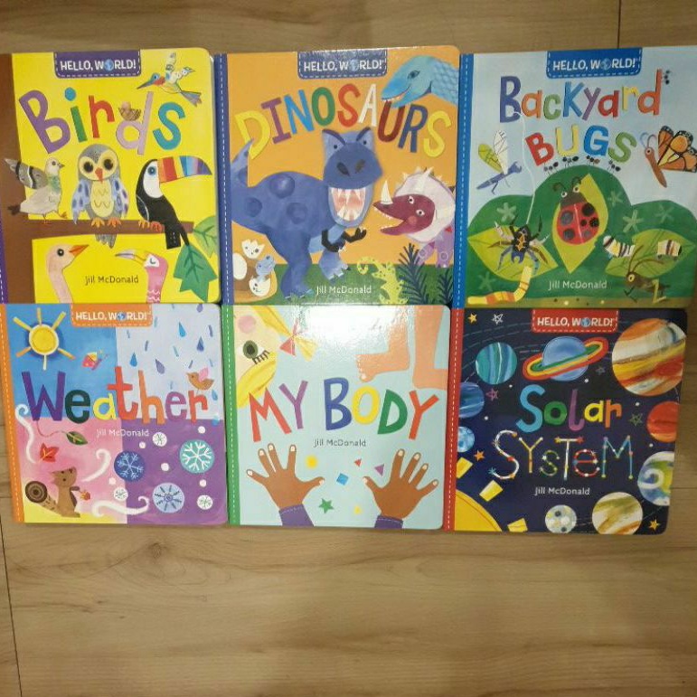 Hello World! series by Jill McDonald Dinosaurs / birds / weather ...