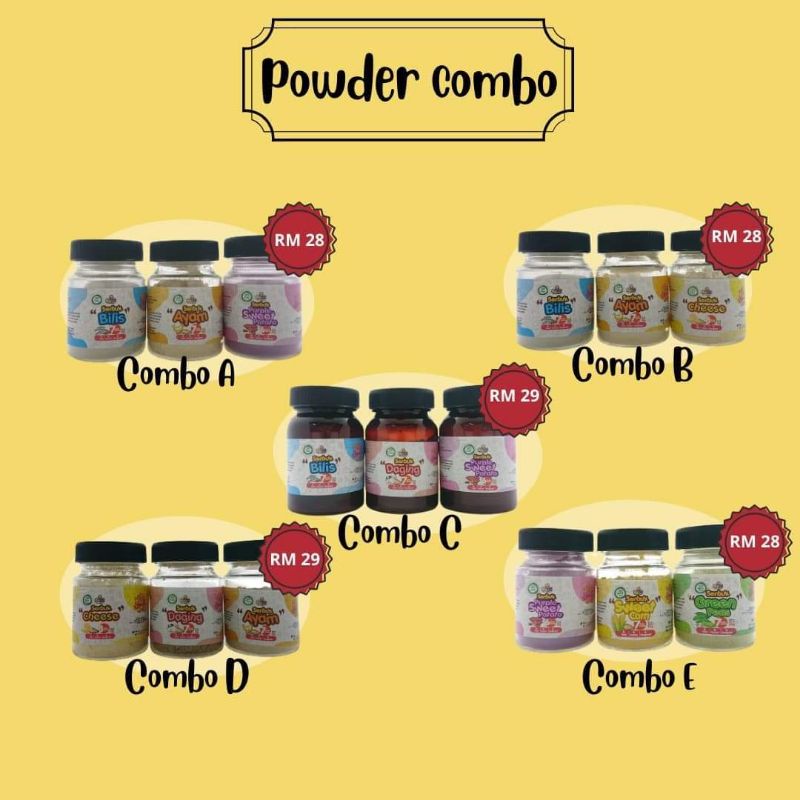 Rush Baby Hq Set Combo Serbuk Perasa Bayi Protein Sayur Homemade Travel ...