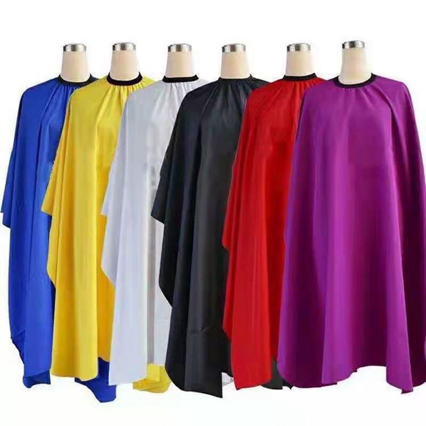 Barber Hairdresser Hair Cutting Waterproof Cloth Gown Cape Kain Gunting ...