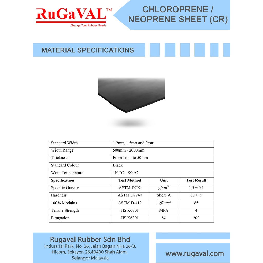 Neoprene Rubber Sheet I Size:25mmx1.2mtrx1mtr I 30mm I 50mm I ...