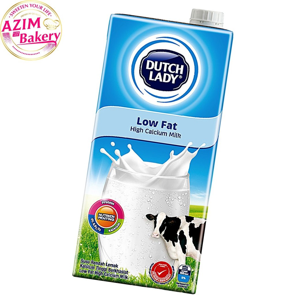 Dutch Lady Low Fat Milk High Calcium Milk 1l Low Fat Hi Calcium Milk Uht Milk | Susu Low Fat ...