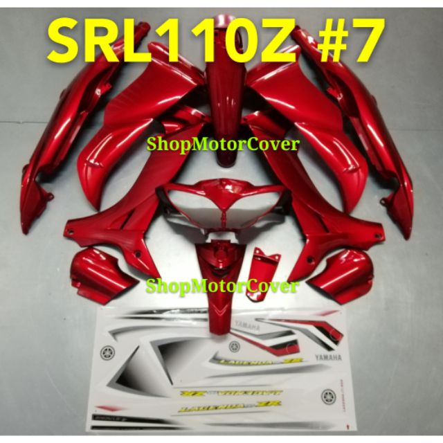 YAMAHA LAGENDA SRL SRLZ SRL110Z BODY COVER SET FULL MERUN WITH STICKER ...