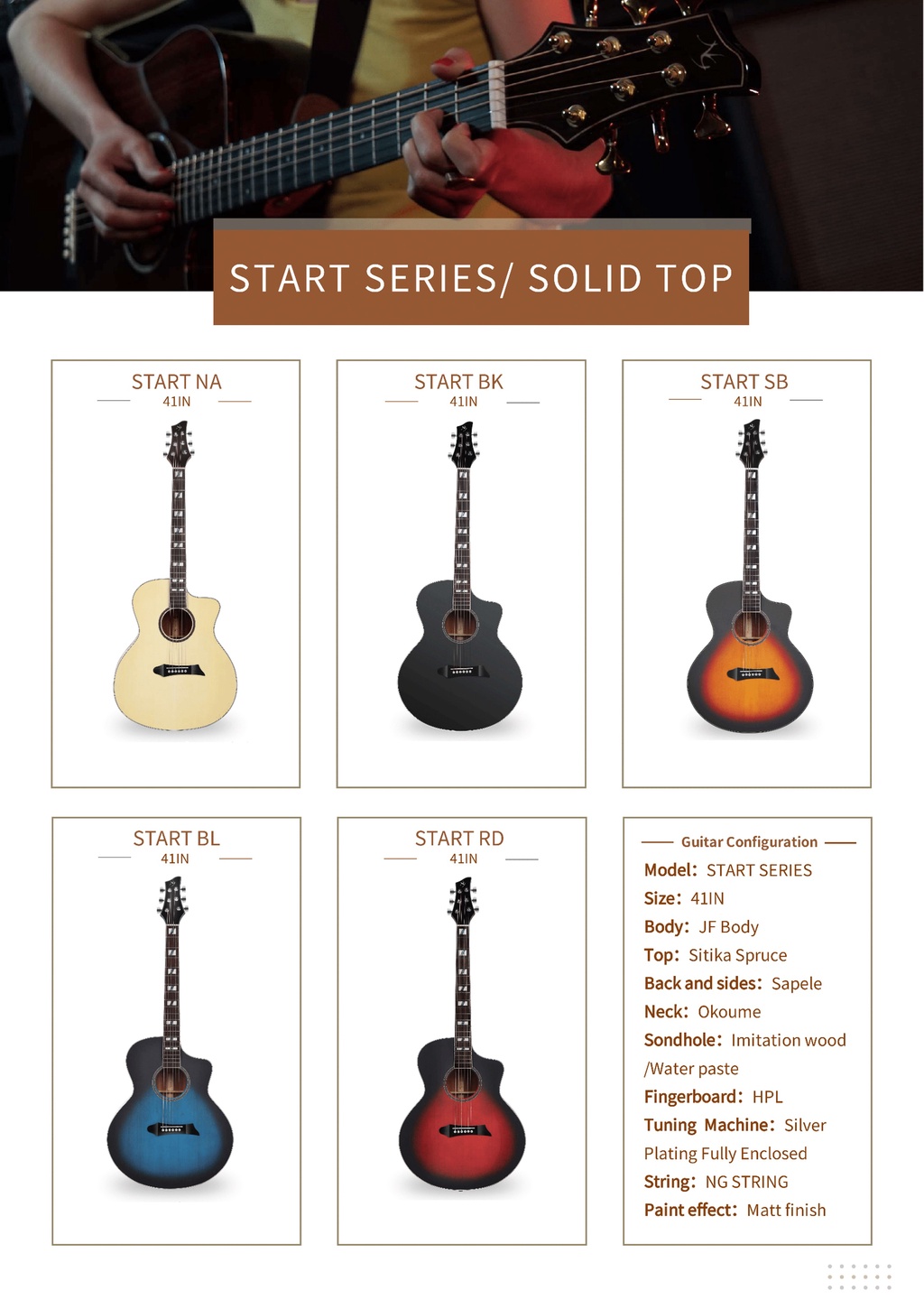 NG guitar Northerly Gale guitar Start START NA JF body acoustic guitar ...