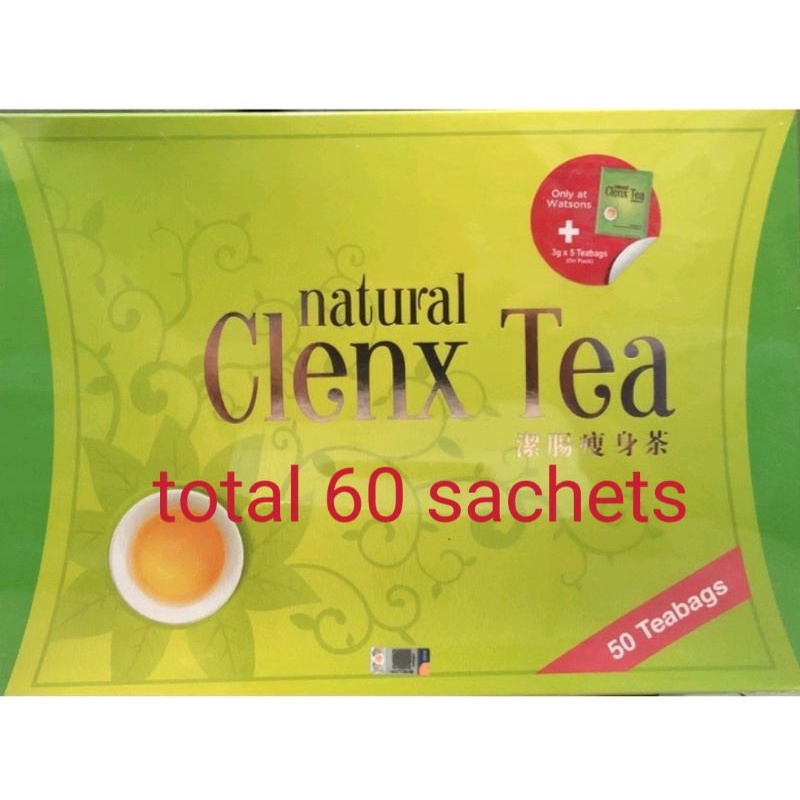 NH detoxlim natural clenx tea 50s + Free 10 TOTAL 60 sachets exp 07/ ...