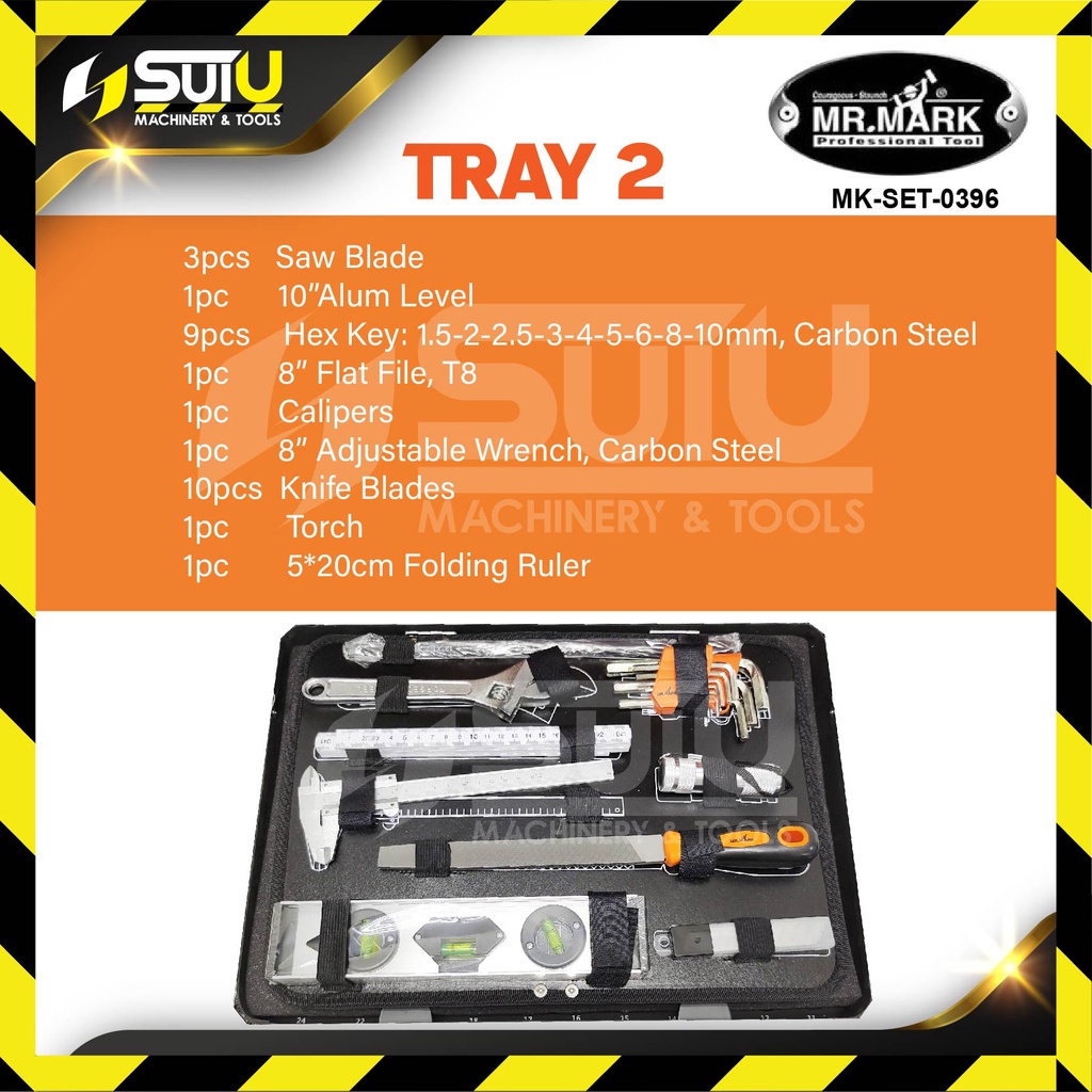 MR MARK MK-SET-0396 141PCS 1/4" & 1/2" Tool Kit Set with Aluminium Tool ...