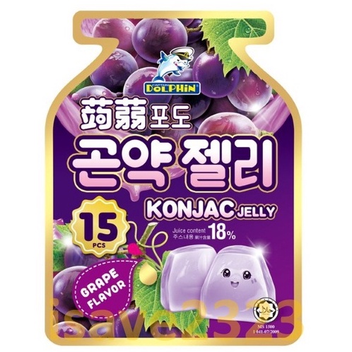 Captain Dolphin Konjac Jelly (20g x 15pcs) / Donald JellyGum-X Fruity Konjac Jelly (20g x 10pcs ...