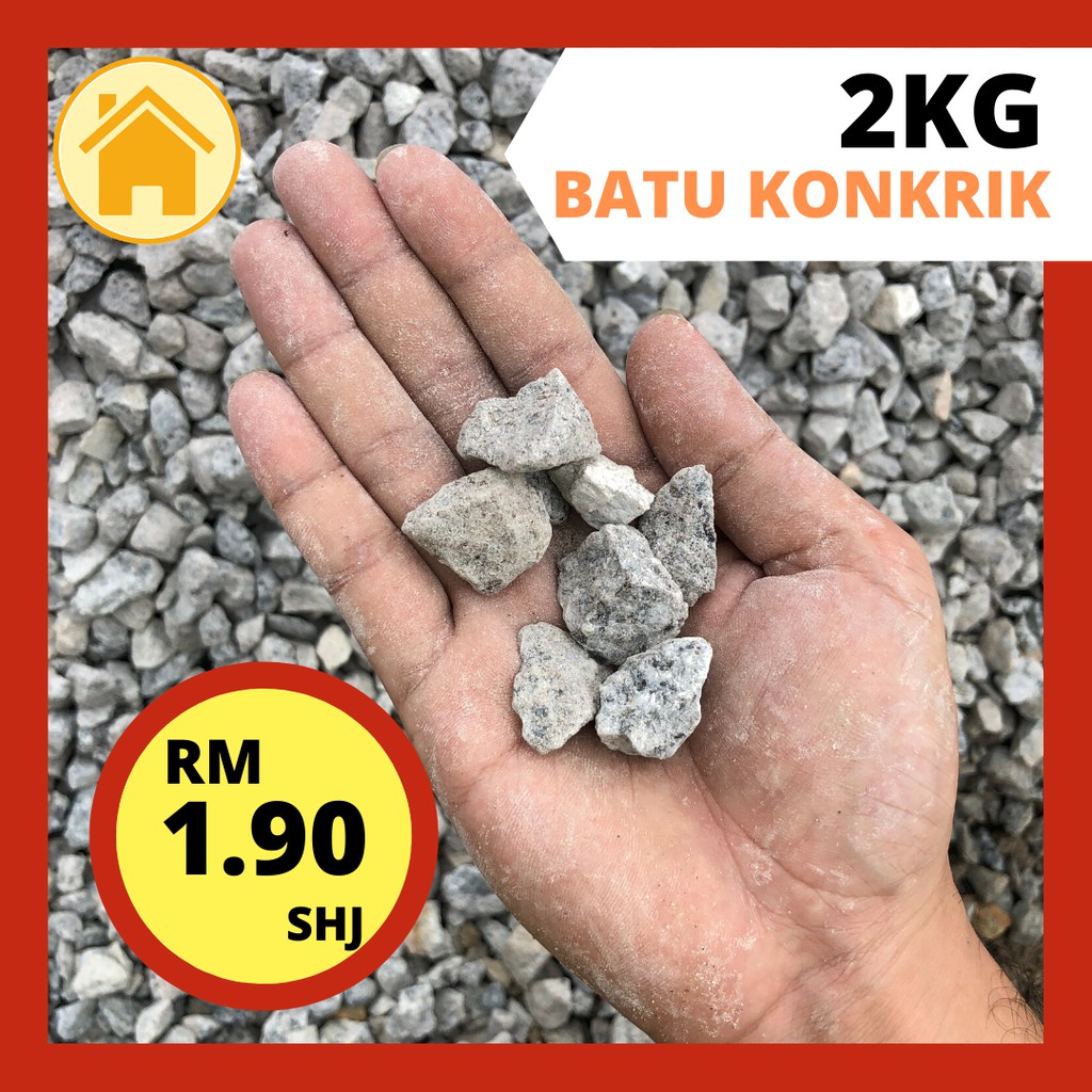 2KG Aggregate Stone (Batu Konkrik) | Shopee Malaysia