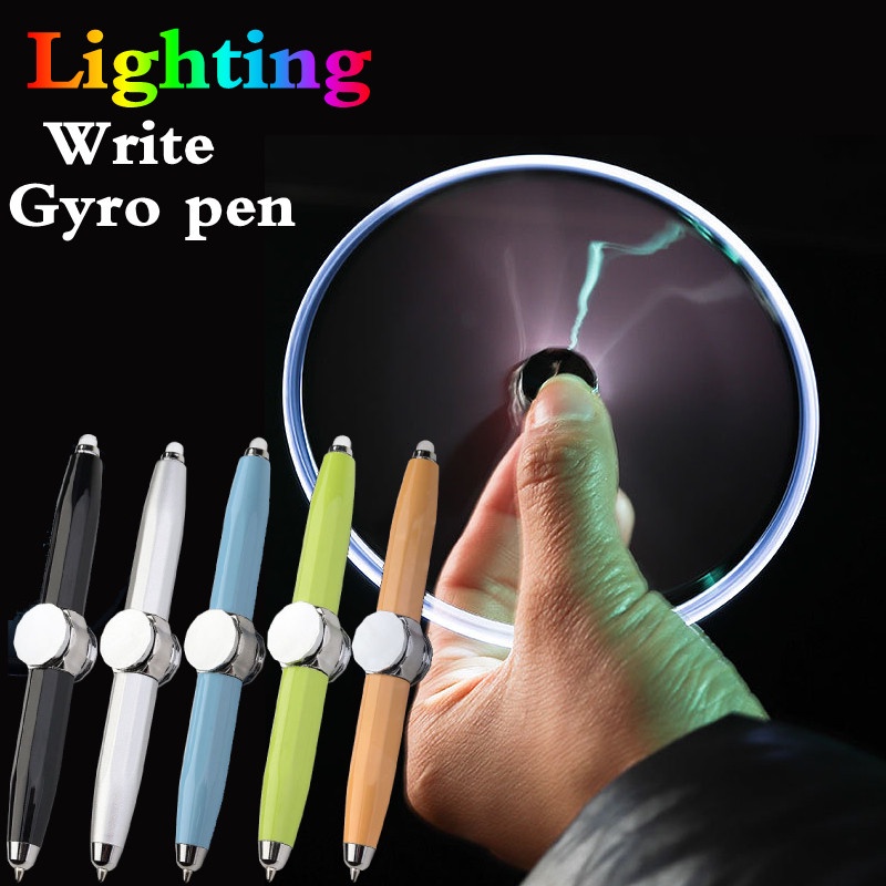 Spinning Pen Lighting Creative Release Pressure Spinner Toy Write Turn ...
