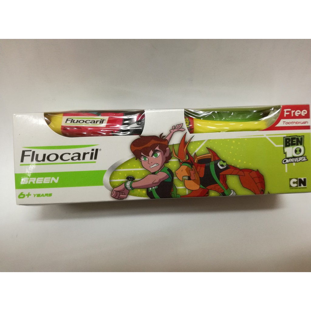 Fluocaril Ben10 Toothpaste + Toothbrush For 6+ Year-old Kids | Shopee ...