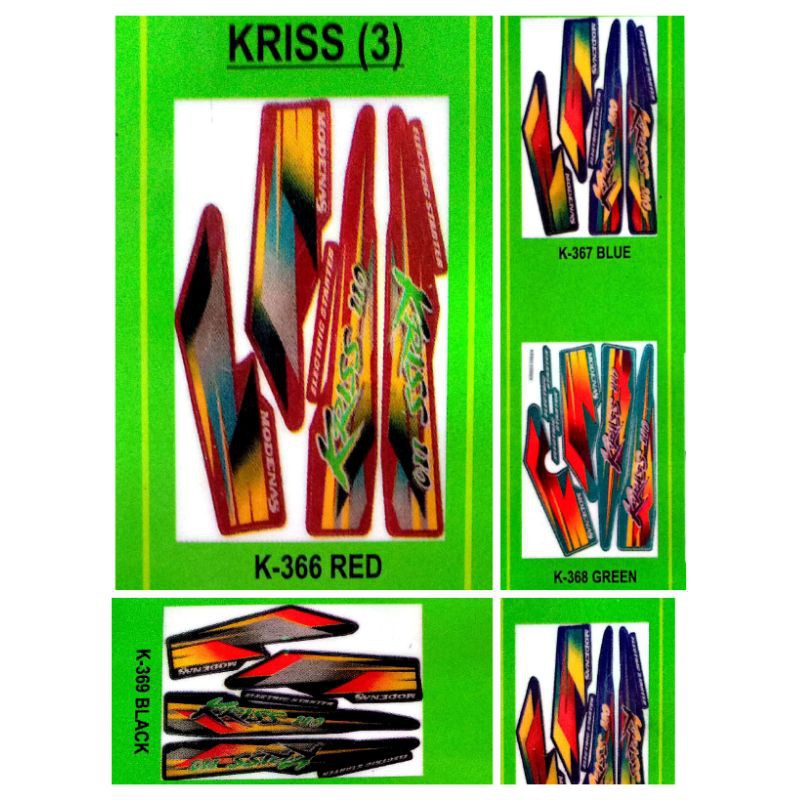 🔥HOT🔥KRISS (3)BODY STICKER Ready Stock | Shopee Malaysia