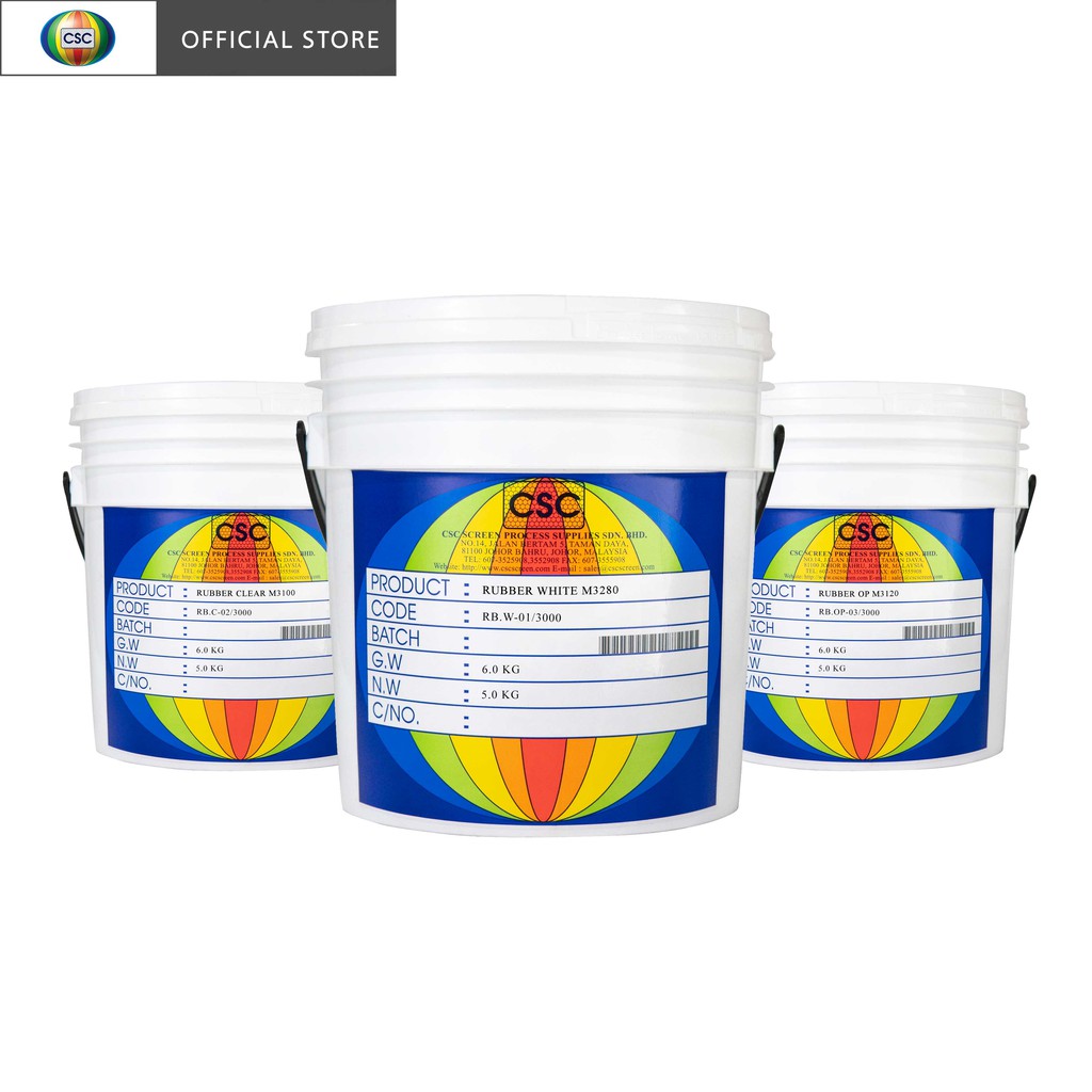 CSC Rei Tech Water Based Silkscreen Printing Ink Rubber M3000 GP-White ...