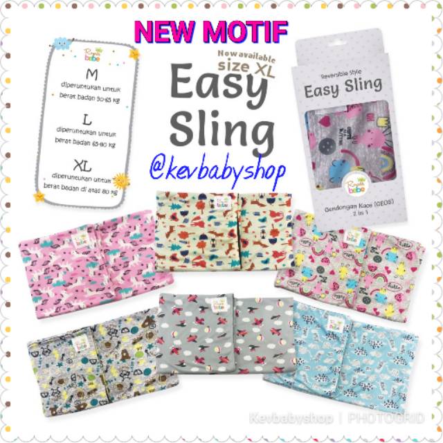 New Geos Royale bebe Easy Sling T-Shirt Sling MOTIF | Shopee Malaysia