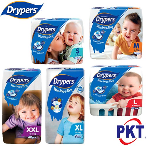 DRYPERS WEE WEE DRY/ DRYPERS MEGA PACK | Shopee Malaysia