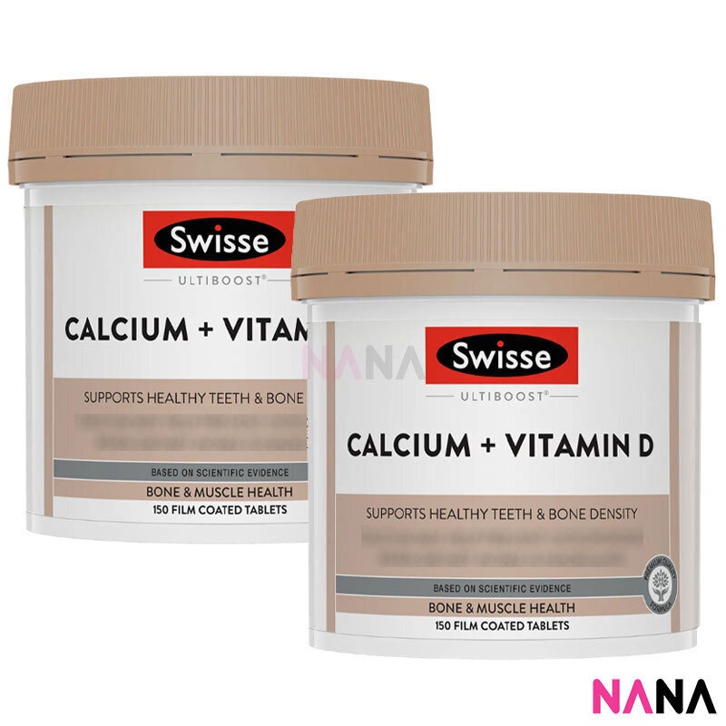Swisse Ultiboost Calcium + Vitamin D 150 Capsules x2 (EXP:01 2026 ...