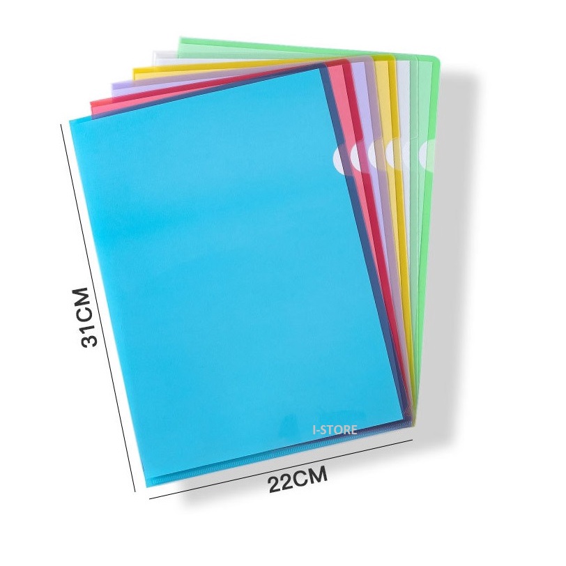 L-Shape Document Folder - A4 Size (6 pcs-mix colour/white colour ...