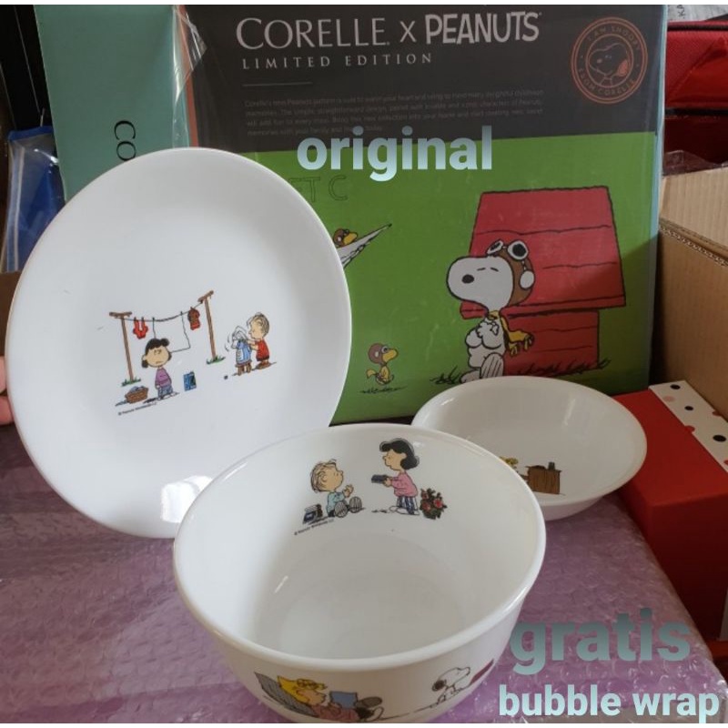 Corelle Peanuts/Snoopy Kids Set C (3Pcs) | Shopee Malaysia
