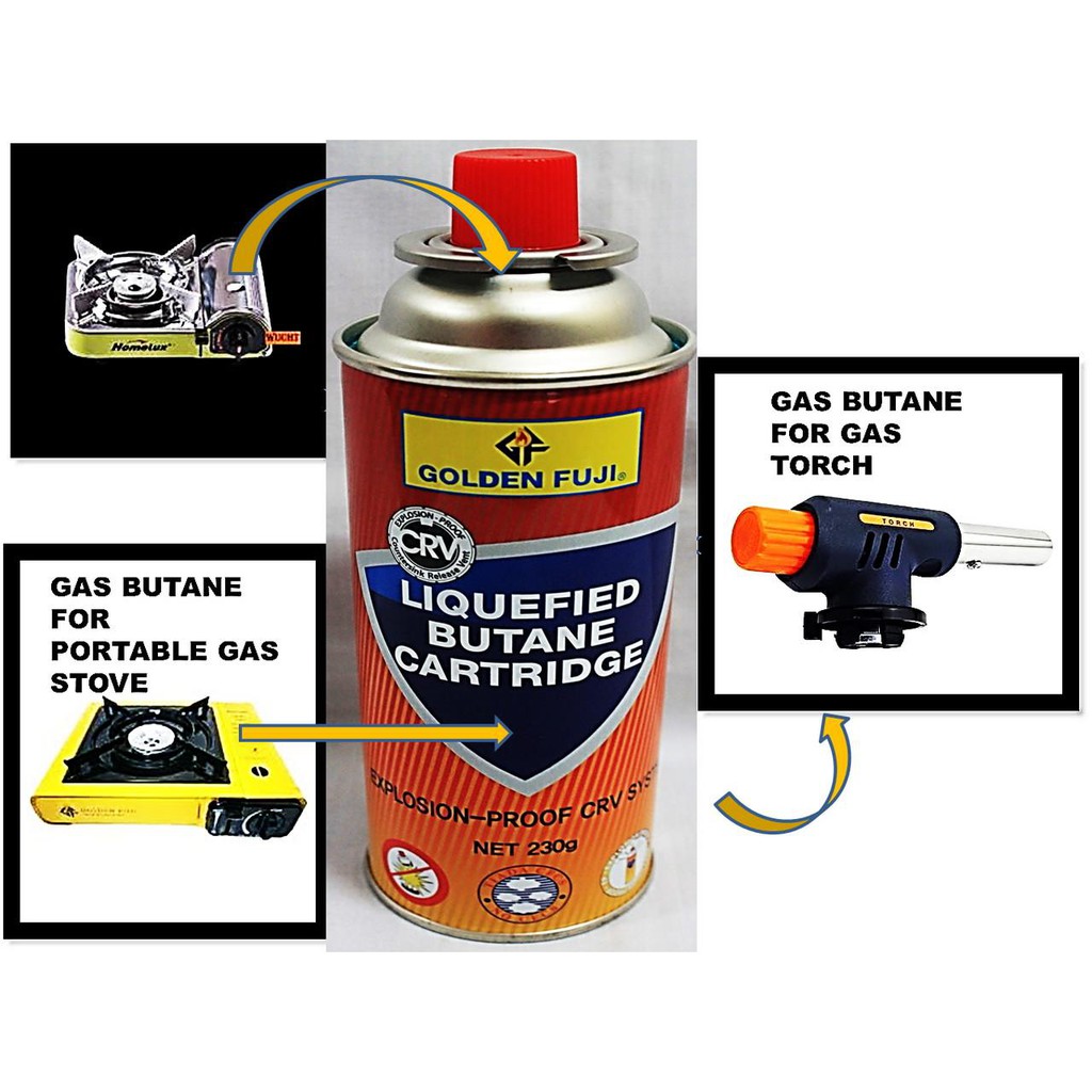 GOLDEN FUJI BUTANE GAS CARTRIDGE (1box-28tin) Suitable for Portable Gas ...