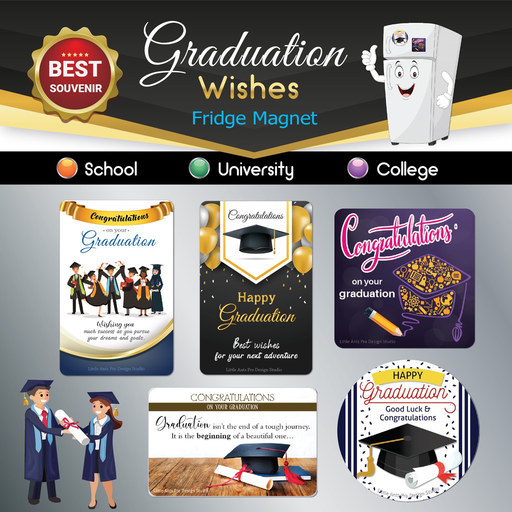 Graduation Fridge Magnet Graduation Gift Hadiah Graduasi Convo Souvenir ...