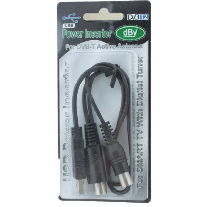 USB Power Inserter Bekalan kuasa Inline Booster/Antenna Aktif untuk TV ...