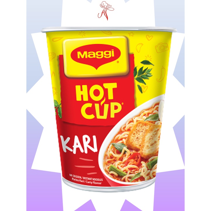 Maggi Hot Cup Perisa Kari 58g/Maggi Curry |Mi Segera Kari | Shopee Malaysia