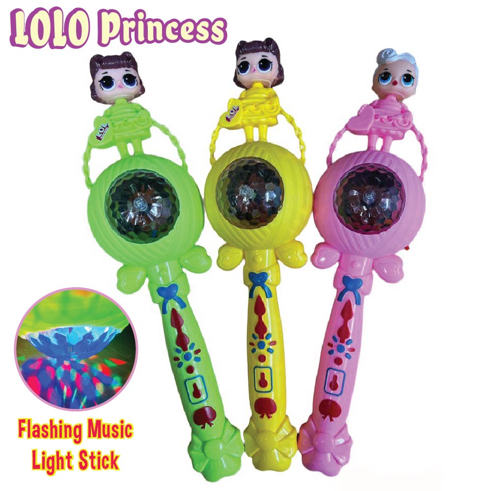 LOLO Princess Pink Yellow Green Princess Light Stick With Light And ...