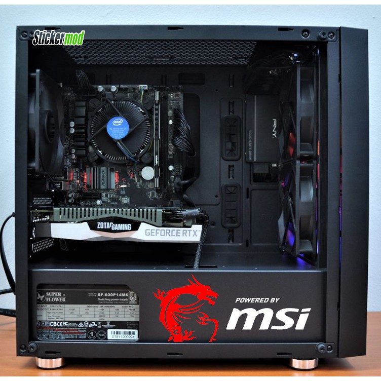 StickerMod Universal PSU Cover Powered by MSI Decal Sticker (no ...