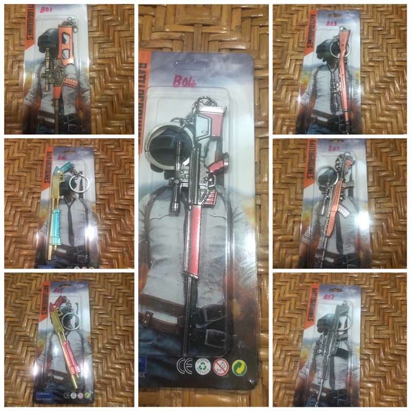 Keychain collection PUBG MOBILE.rantai kunci model gun PUBG MOBILE ...