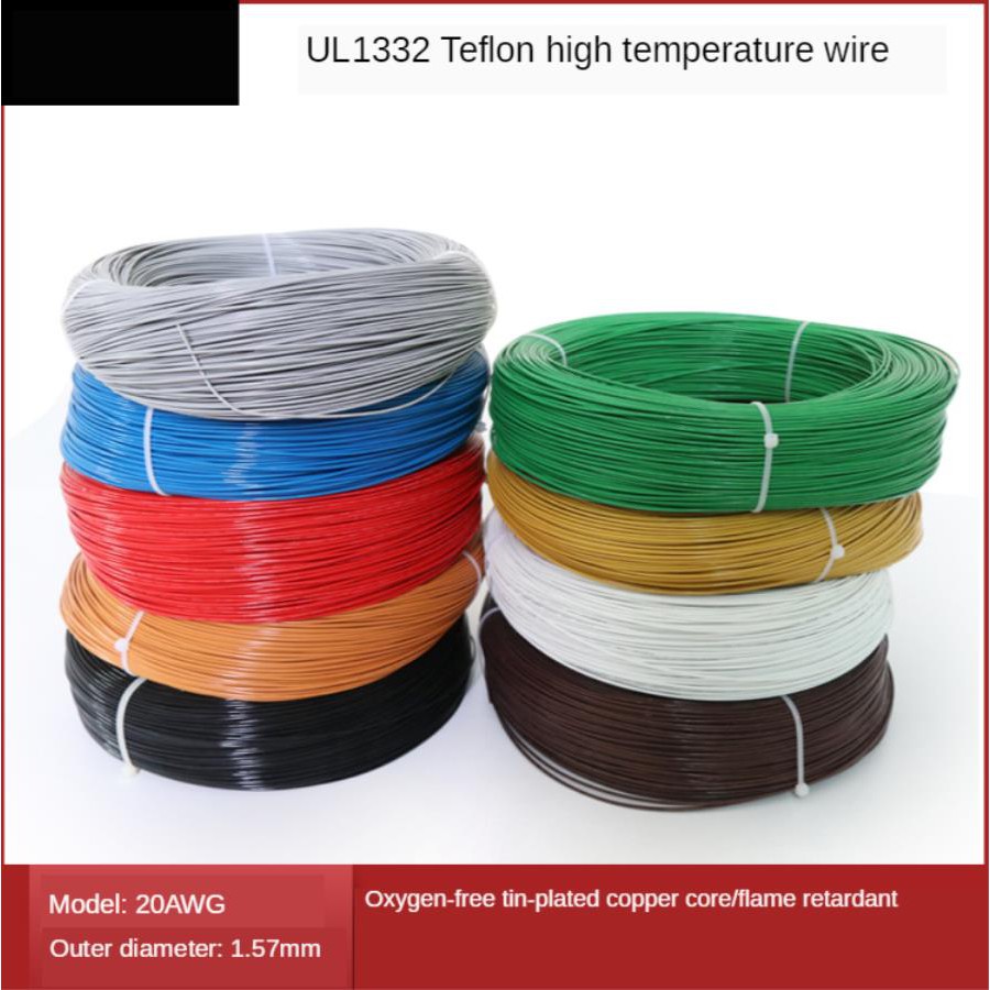 UL1332 Teflon High Temperature Wire PTFE Tinned Copper Wire Resistant To Acid And Alkali Wire ...