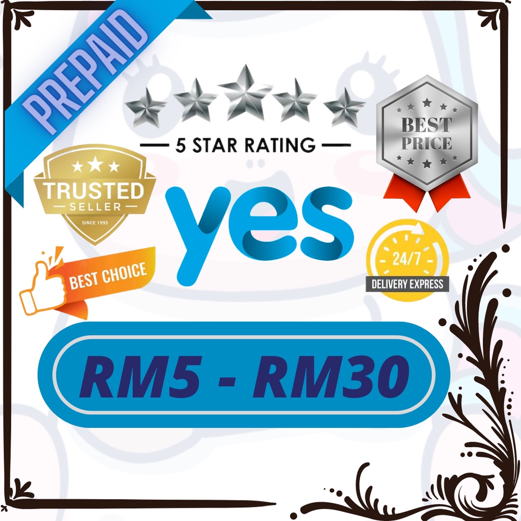 🔥[TRUSTED SELLER]🔥YES Prepaid Instant Top up (Direct Reload & Pin Top Up Reload) | Shopee Malaysia