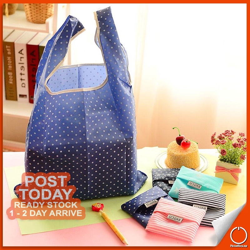 𝐖𝐀𝐓𝐄𝐑𝐏𝐑𝐎𝐎𝐅 Foldable Shopping Bag Recycle Grocery Eco Reusable Travel ...