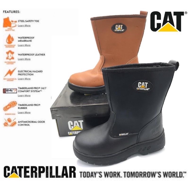 Men Safetyboot CAT Caterpillar HighCut Steel Midsole Toe Cap Heavy Duty ...