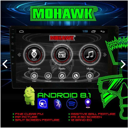 Original Mohawk Big Screen Android Player Perodua 1+16G 2+16G IPS ...