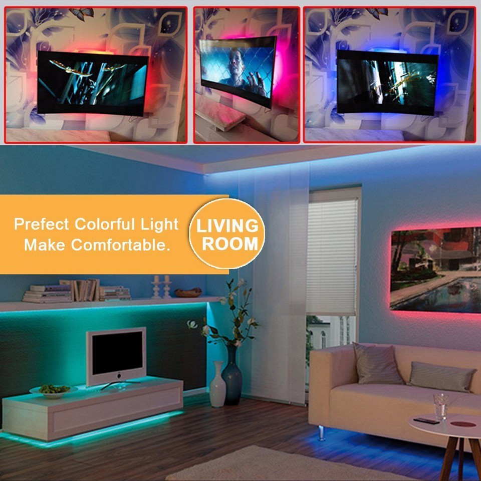 5V LED Stripe 50CM 1M 2M 3M 5M USB Cable Power LED strip light for Desk ...