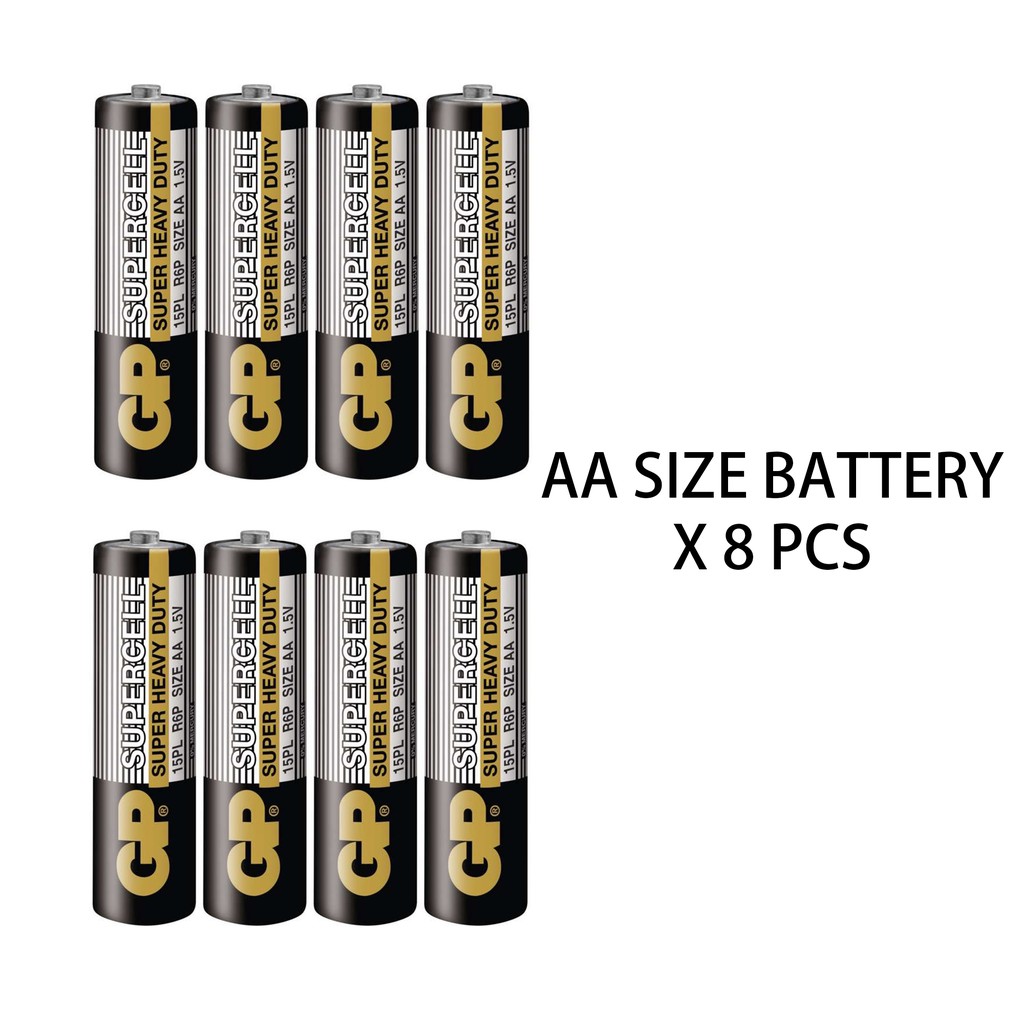 Original GP 1.5v 4pcs & 8pcs Supercell Battery Super Heavy Duty AA/AAA ...