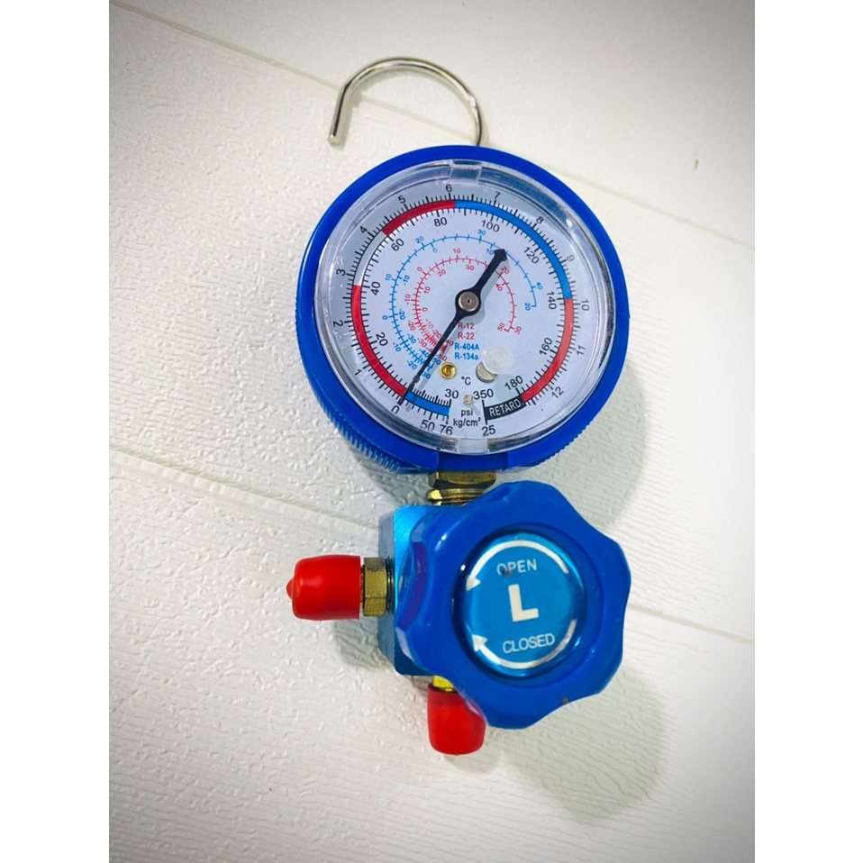 AIRCOND & CAR A/C MANIFOLD GAUGE GAS METER LOW PRESSURE SINGLE GAUGE CT-470L【 R22/R404/R407/R410 ...