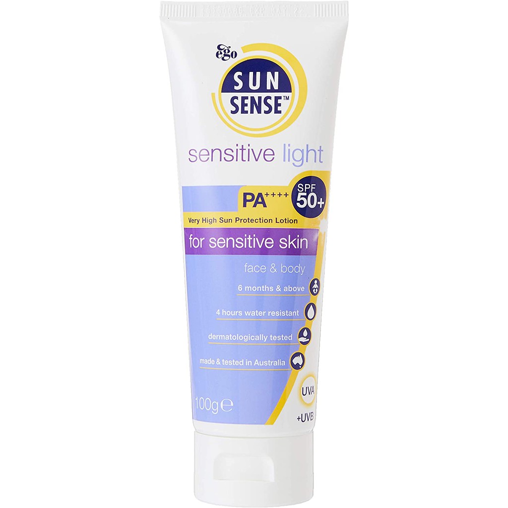 Ego Sunsense Sensitive Light Sunscreen Lotion Broad Spectrum SPF50 ...