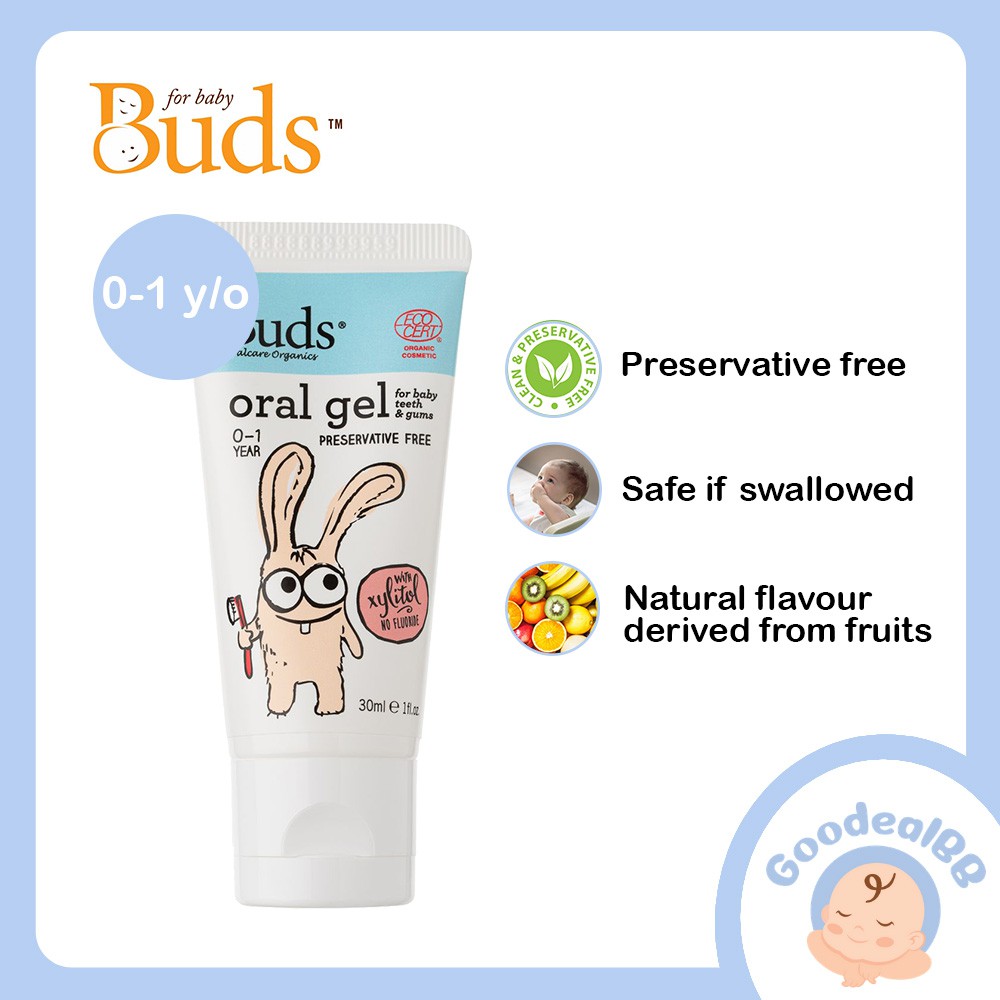 Buds - Oral Gel for Baby Teeth & Gums (30ml) Baby Toothpaste ...